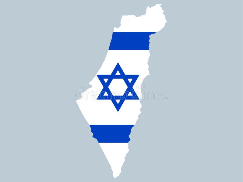 Map of Israel with Flag Vector Illustration Stock Vector - Illustration ...