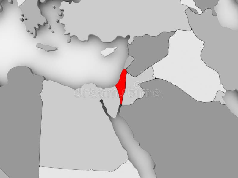Map of Israel stock illustration. Illustration of grey - 101733821