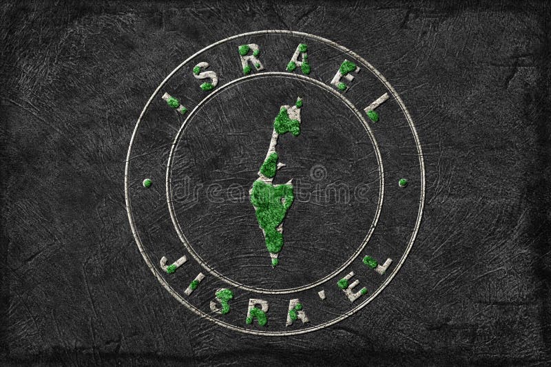 Map of Israel Reforestation Green Agenda Stock Illustration ...