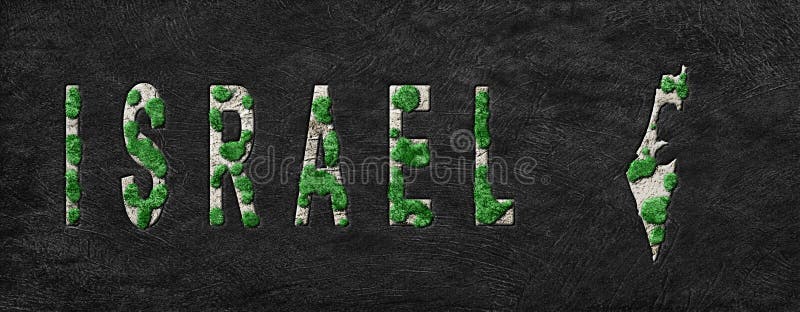 Map of Israel Reforestation Green Agenda Stock Illustration ...