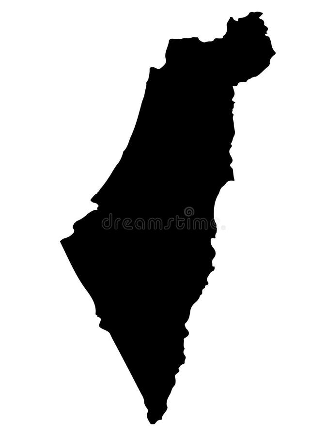 Israel Map Silhouette Vector Illustration Stock Vector - Illustration ...