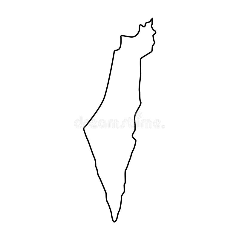 Map of Israel stock vector. Illustration of israel, borderline - 270658692