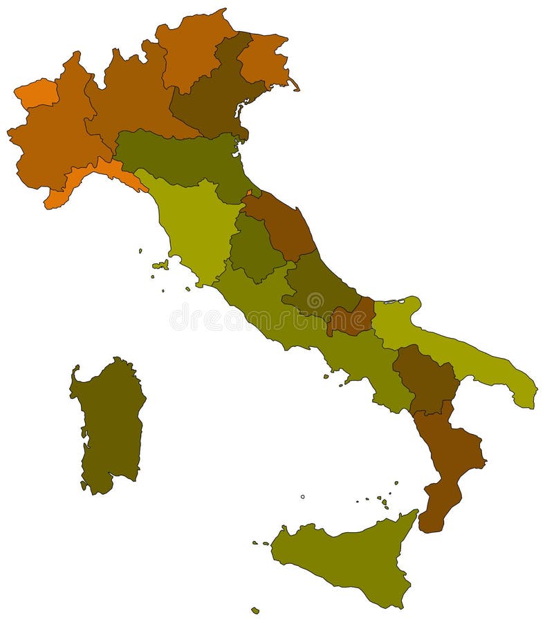 Italy relief map stock vector. Illustration of country - 83745292