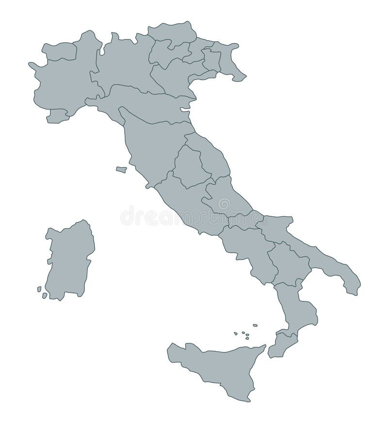 Italy map stock vector. Illustration of lombardy, vector - 12944775