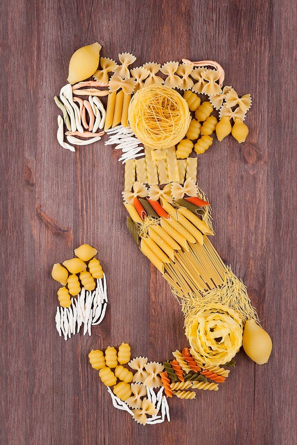 Map of italy pasta stock photo. Image of diet, italian - 34085548