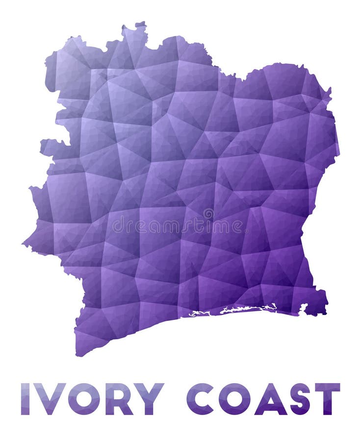 Ivory Coast map. stock vector. Illustration of border - 158525416