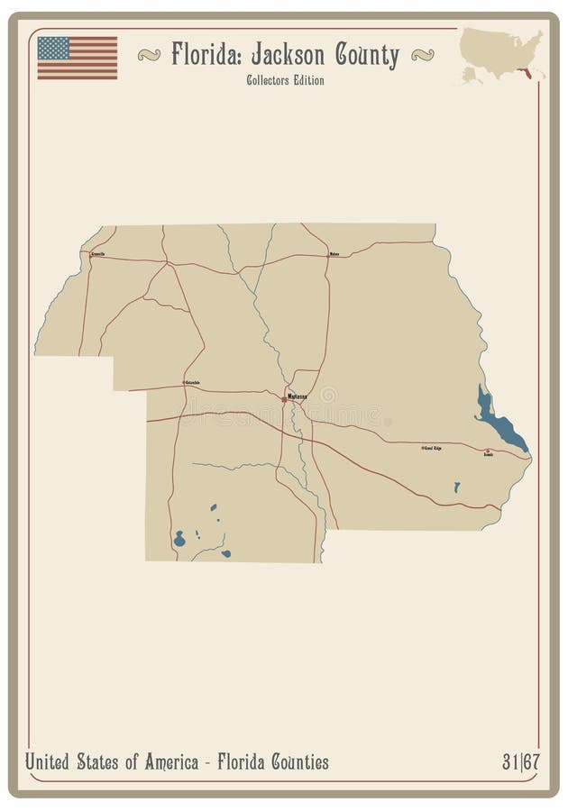 Map of Jackson County in Georgia Stock Vector - Illustration of nation ...