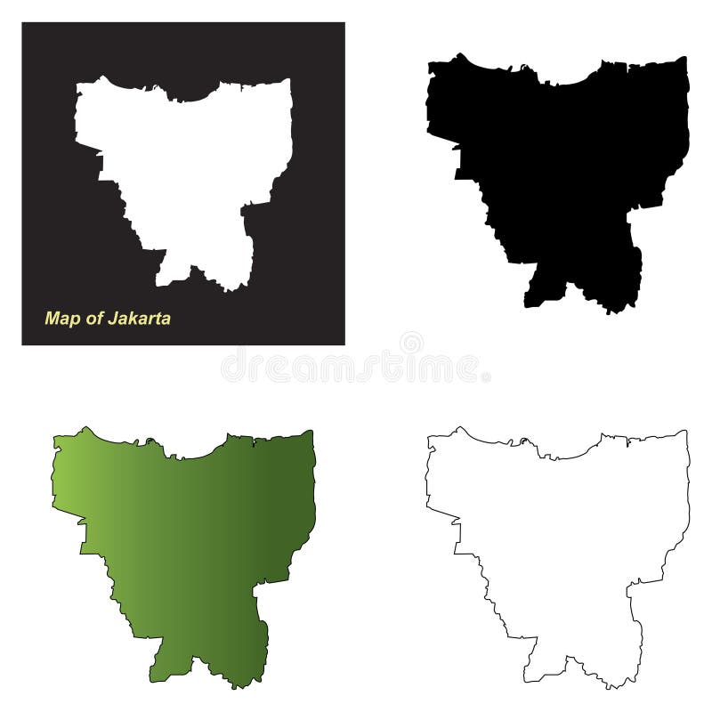 Map of Jakarta design stock vector. Illustration of nation - 361315007