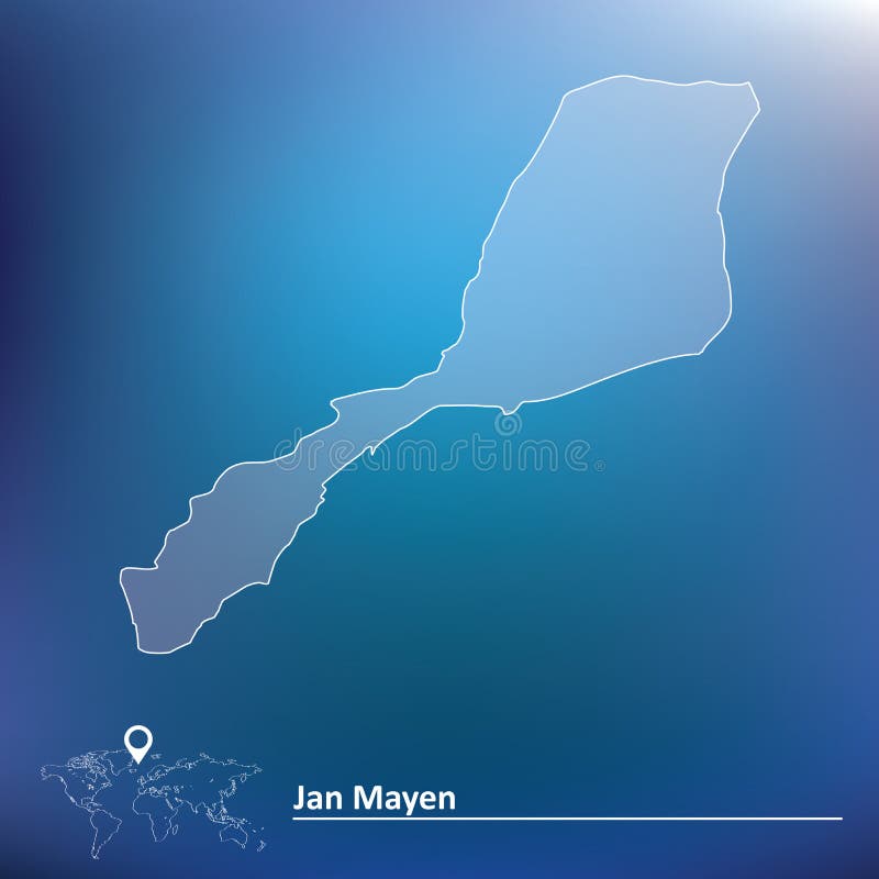 Map of Jan Mayen stock vector. Illustration of stylish - 125150934