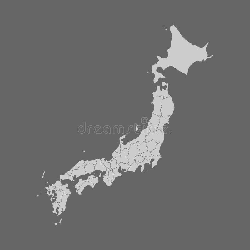 Japan Map Gray Stock Illustrations – 725 Japan Map Gray Stock ...