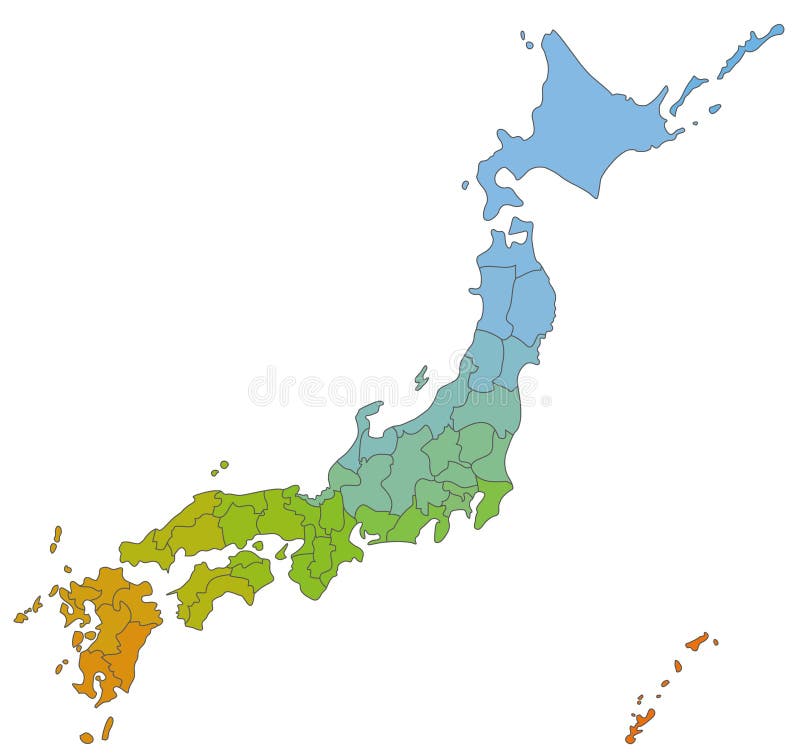 Map of Japan stock vector. Illustration of japan, geography - 33764548