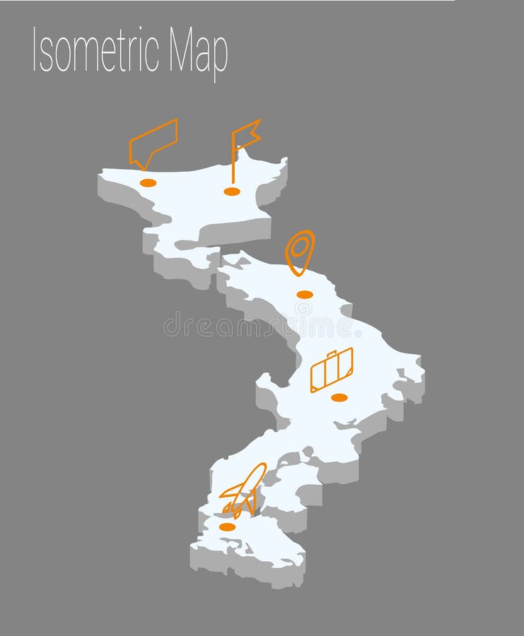 Map Japan Isometric Concept. Stock Vector - Illustration of geography ...