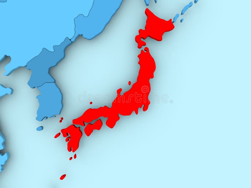 Map of Japan stock illustration. Illustration of travel - 100236388