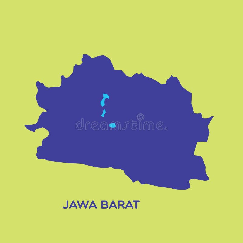 Map of Jawa Barat. Vector Illustration Decorative Design Stock Vector ...