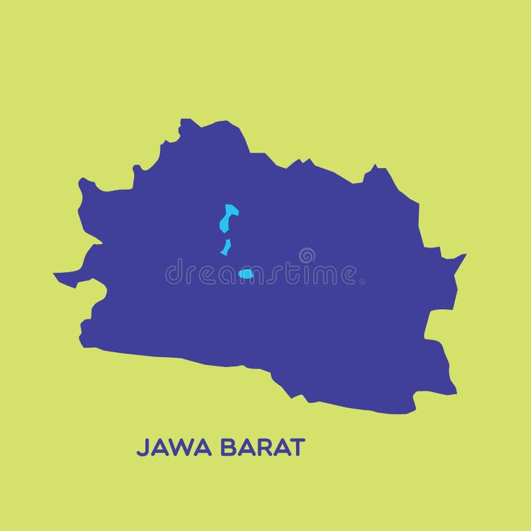 Map of Jawa Barat. Vector Illustration Decorative Design Stock Vector ...