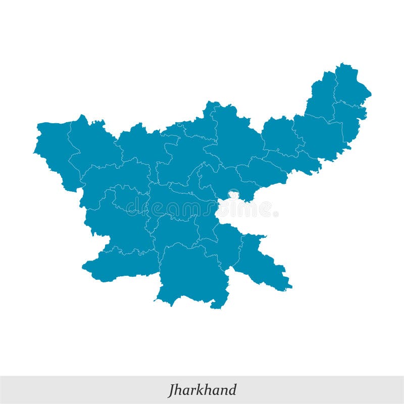 Map of Jharkhand is a State of India with Districts Stock Vector ...