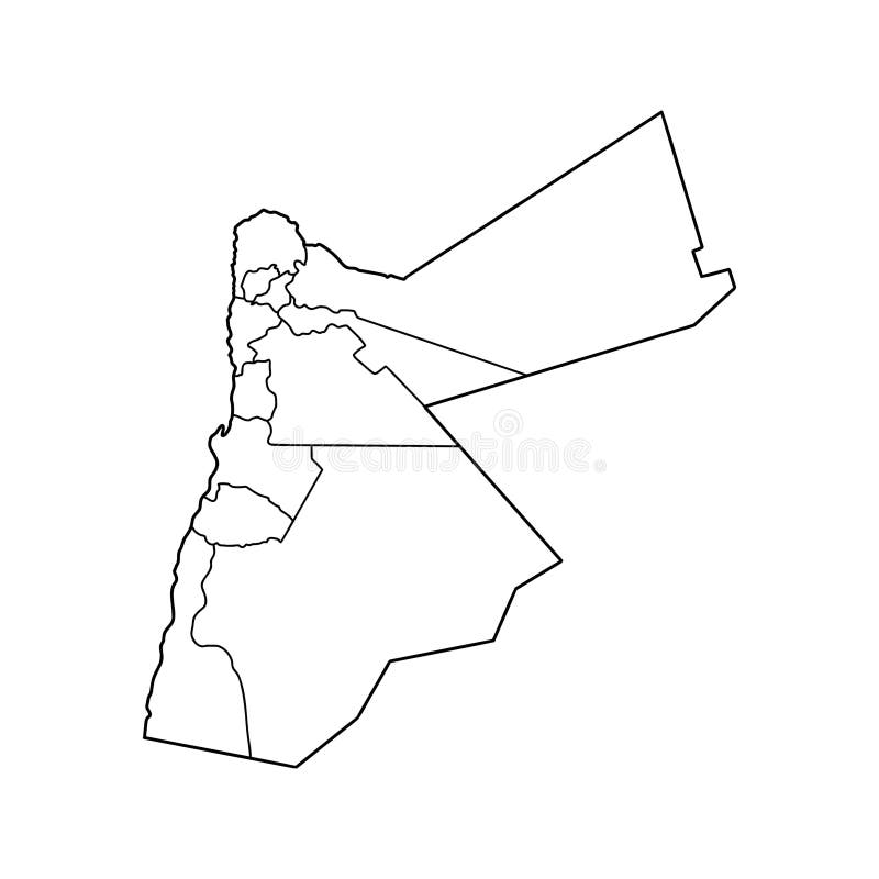 Map of Jordan. map concept stock vector. Illustration of graphic ...
