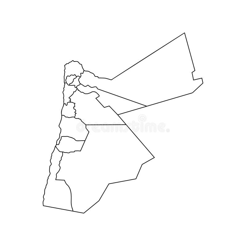 Map of Jordan. map concept stock vector. Illustration of drawing ...