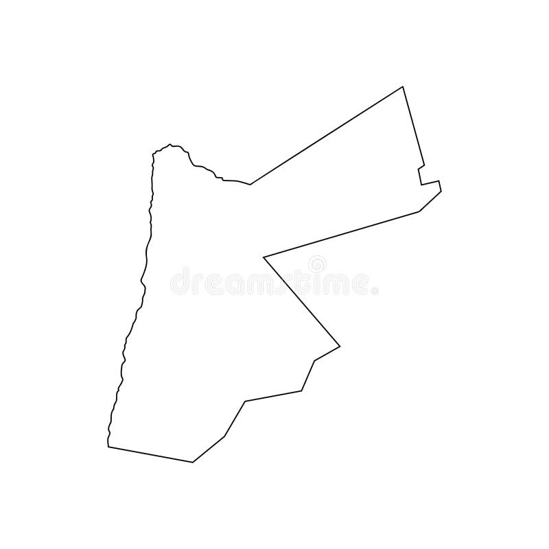 Map of Jordan. map concept stock vector. Illustration of drawing ...