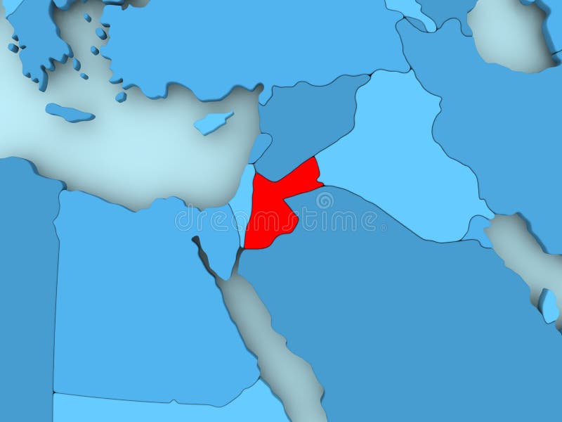 Map of Jordan stock illustration. Illustration of symbol - 98908382