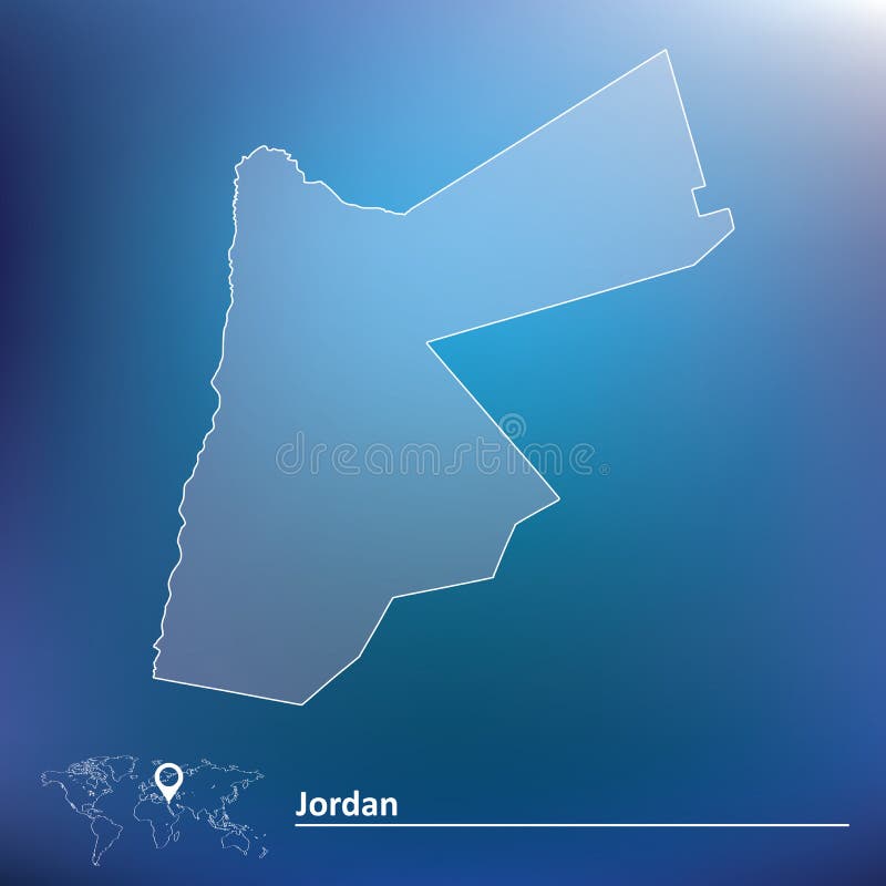 Map of Jordan stock vector. Illustration of national - 125151001