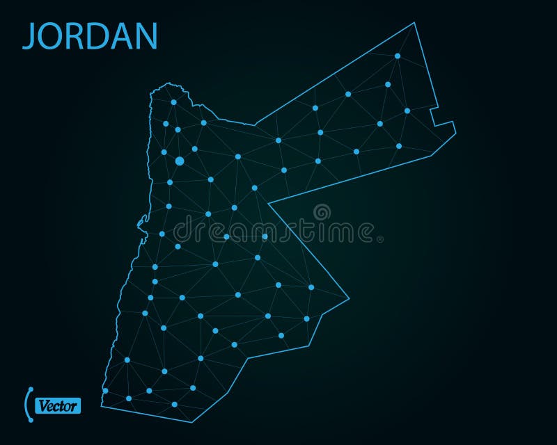 Map of Jordan. Vector Illustration. World Map Stock Illustration ...