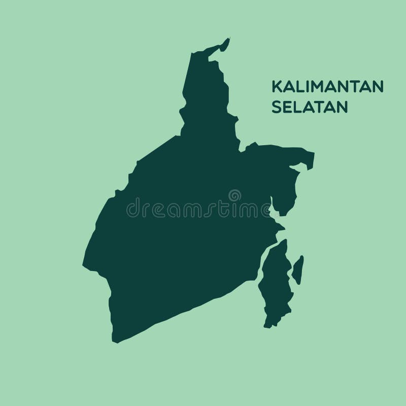 Map of Kalimantan Selatan. Vector Illustration Decorative Design Stock ...