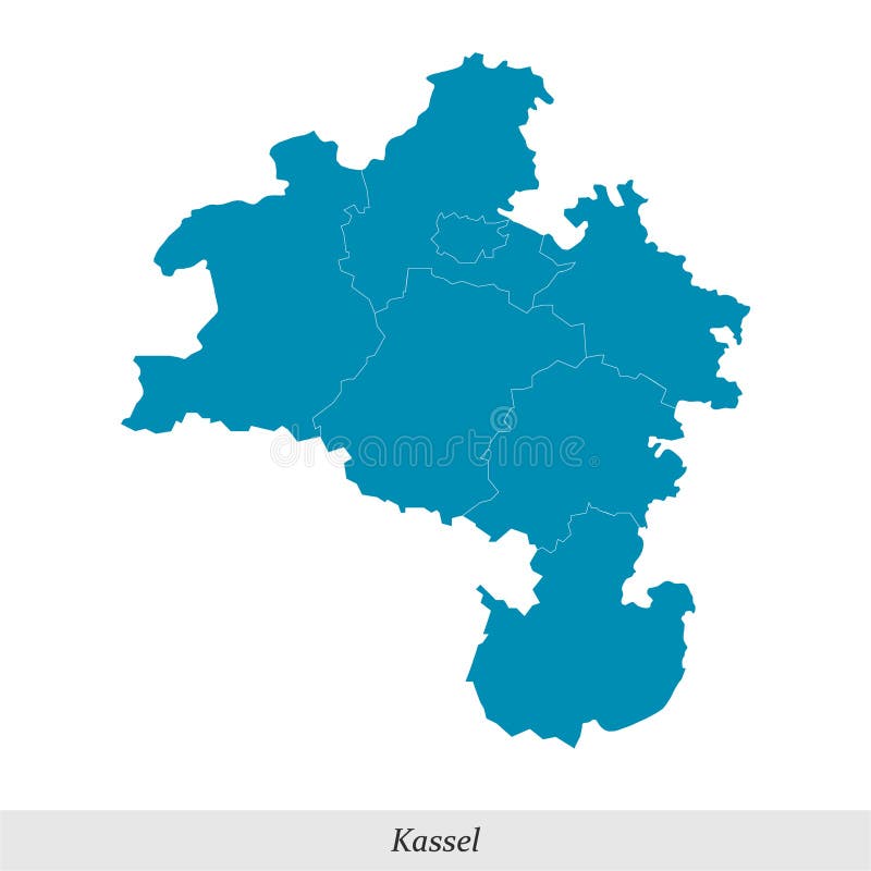 Map of Kassel is a Region in Hesse State of Germany Stock Vector ...
