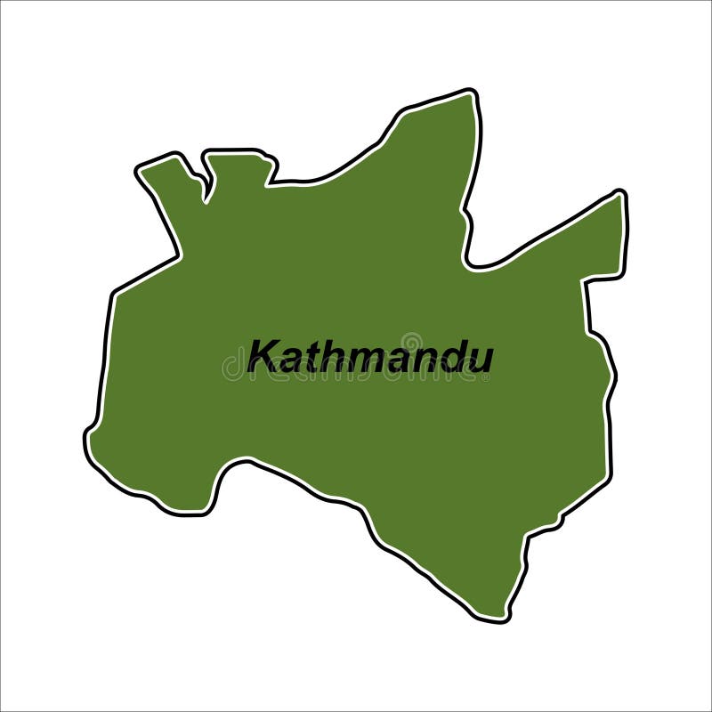 Map of Kathmandu, Nepal stock vector. Illustration of graphic - 353202854