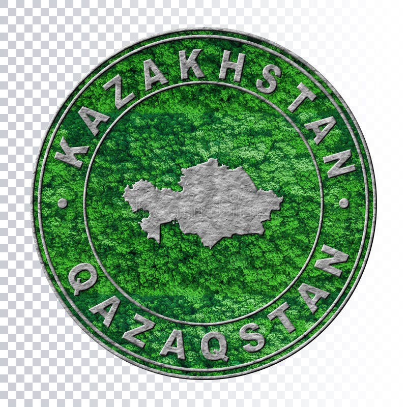 Map of Kazakhstan, Environment Concept, Co2 Emission Concept Stock ...