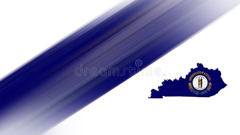 Map of Kentucky, flag map stock illustration. Illustration of ...