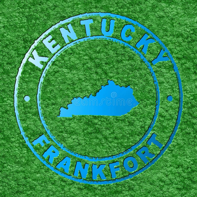 Map of Kentucky, Forest with Water Map Stock Illustration ...