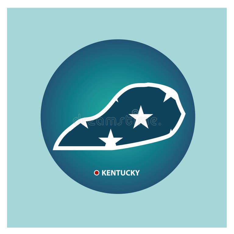Map of Kentucky State. Vector Illustration Decorative Design Stock ...