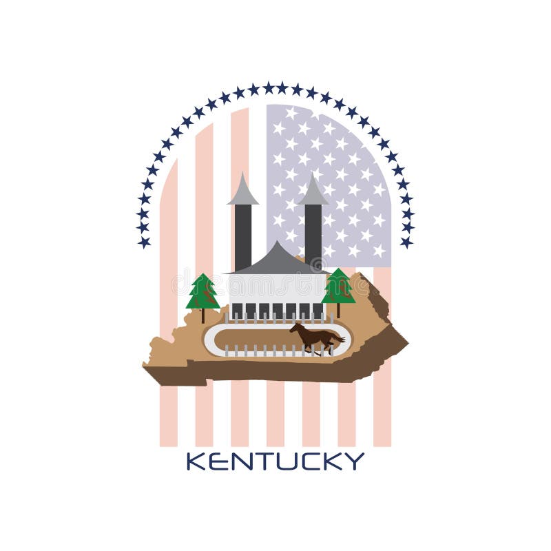 Map of Kentucky State. Vector Illustration Decorative Design Stock ...