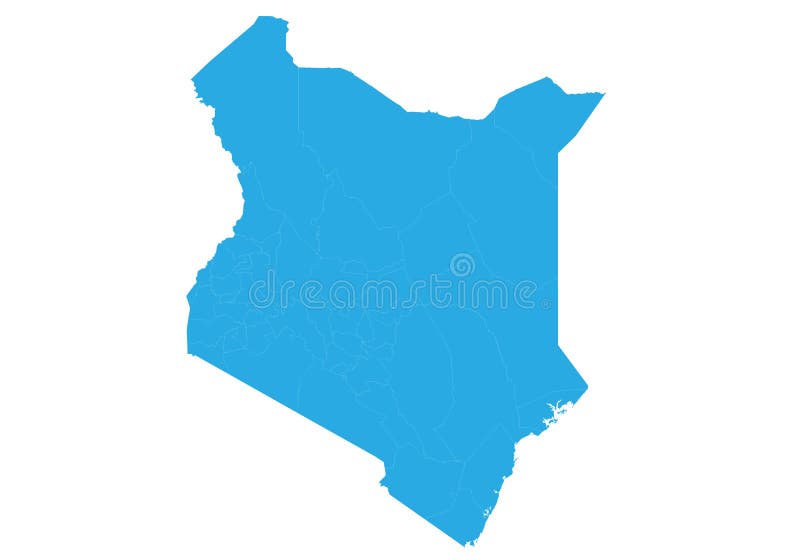 Map of Kenya. High Detailed Vector Map - Kenya Stock Vector ...
