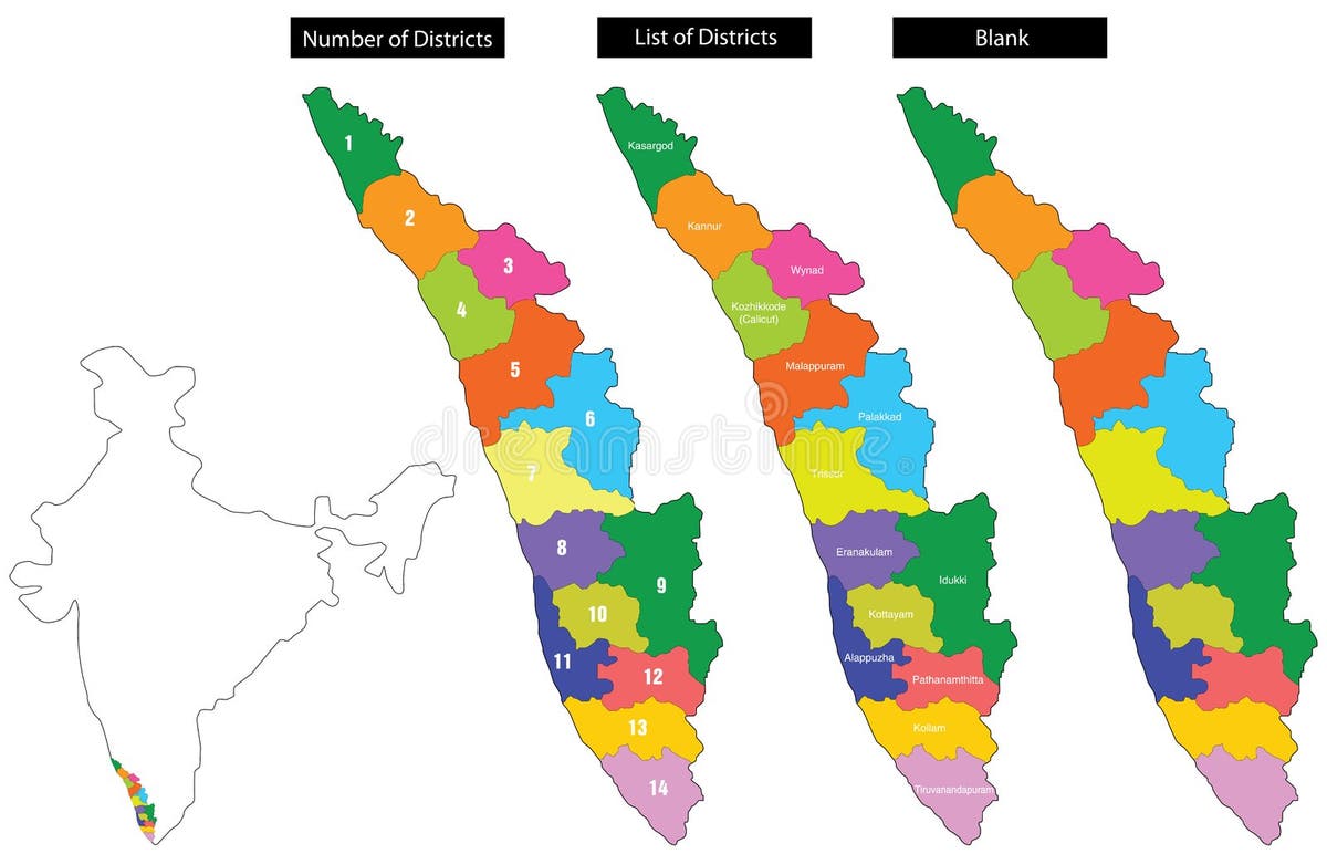 Kerala Districts Stock Illustrations – 17 Kerala Districts Stock ...