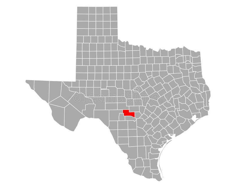 Map of Kerr in Texas stock vector. Illustration of kerr - 187213573