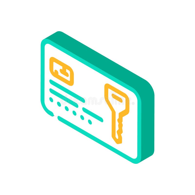 Map Key Isometric Icon Vector Illustration Stock Vector - Illustration ...