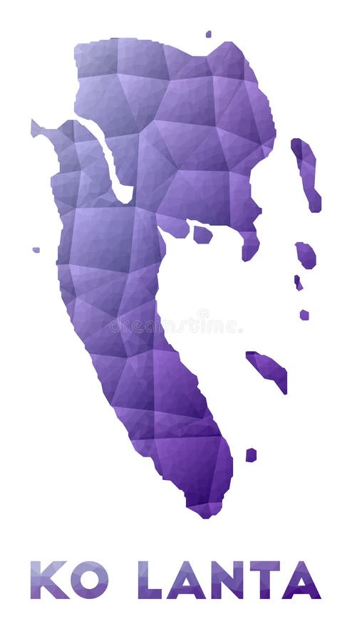 Map of Ko Lanta. stock vector. Illustration of lanta - 224216969