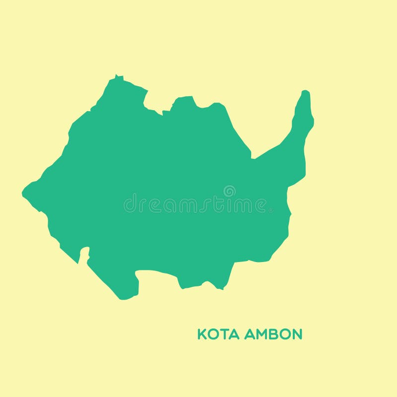 Map of Kota Ambon. Vector Illustration Decorative Design Stock Vector ...