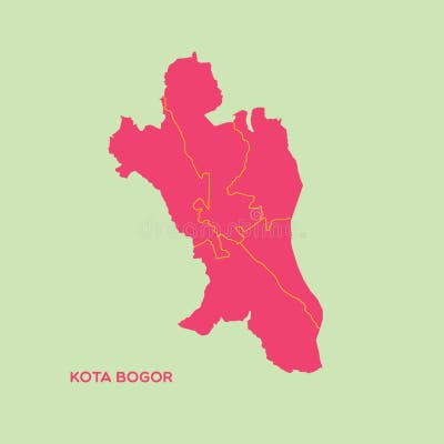 Map of Kota Bogor. Vector Illustration Decorative Design Stock Vector ...
