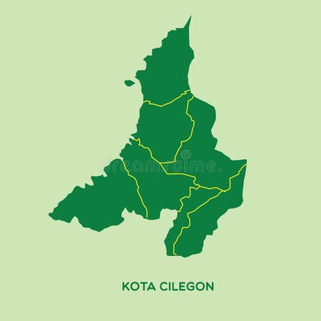Map of Kota Cilegon. Vector Illustration Decorative Design Stock Vector ...