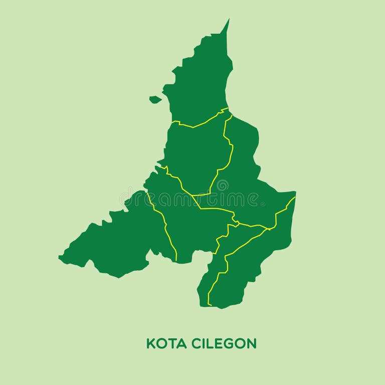Map of Kota Cilegon. Vector Illustration Decorative Design Stock Vector ...