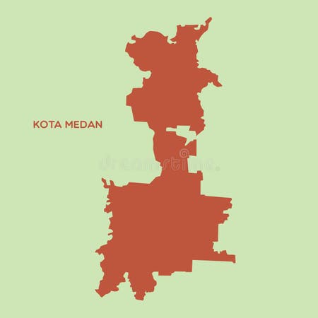 Map of Kota Medan. Vector Illustration Decorative Design Stock Vector ...