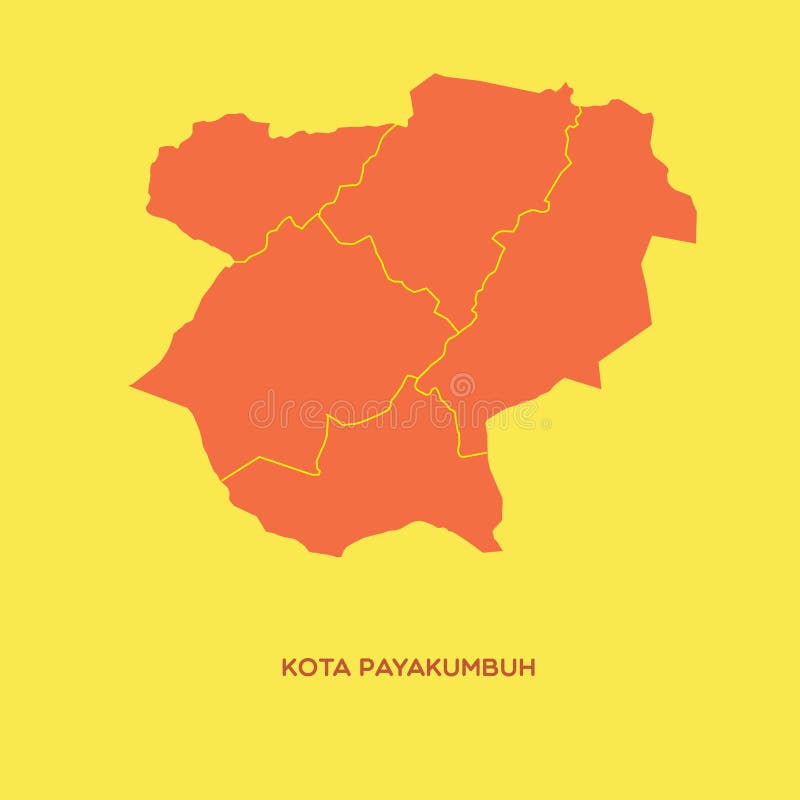 Map of Kota Payakumbuh. Vector Illustration Decorative Design Stock ...
