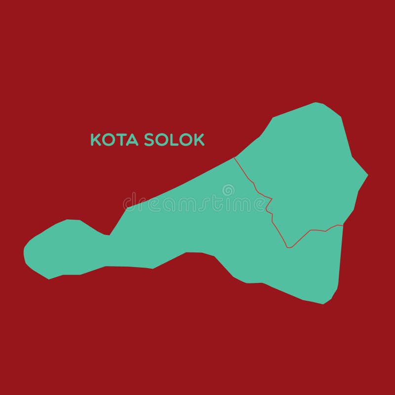Map of Kota Solok. Vector Illustration Decorative Design Stock Vector ...
