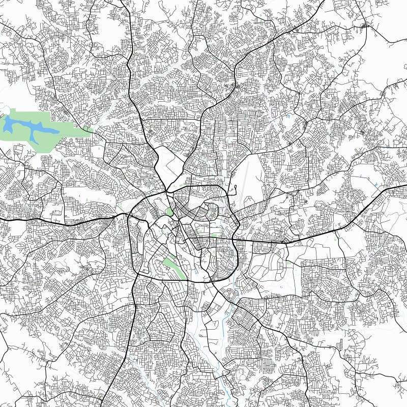 Map of Kumasi city. stock illustration. Illustration of diagram - 329934302