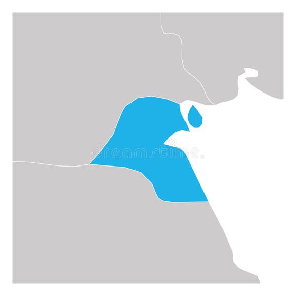 Map of Kuwait Green Highlighted with Neighbor Countries Stock Vector ...