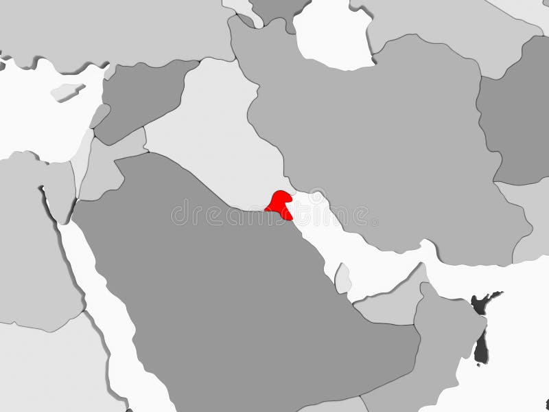 Map of Kuwait stock illustration. Illustration of international - 124785599