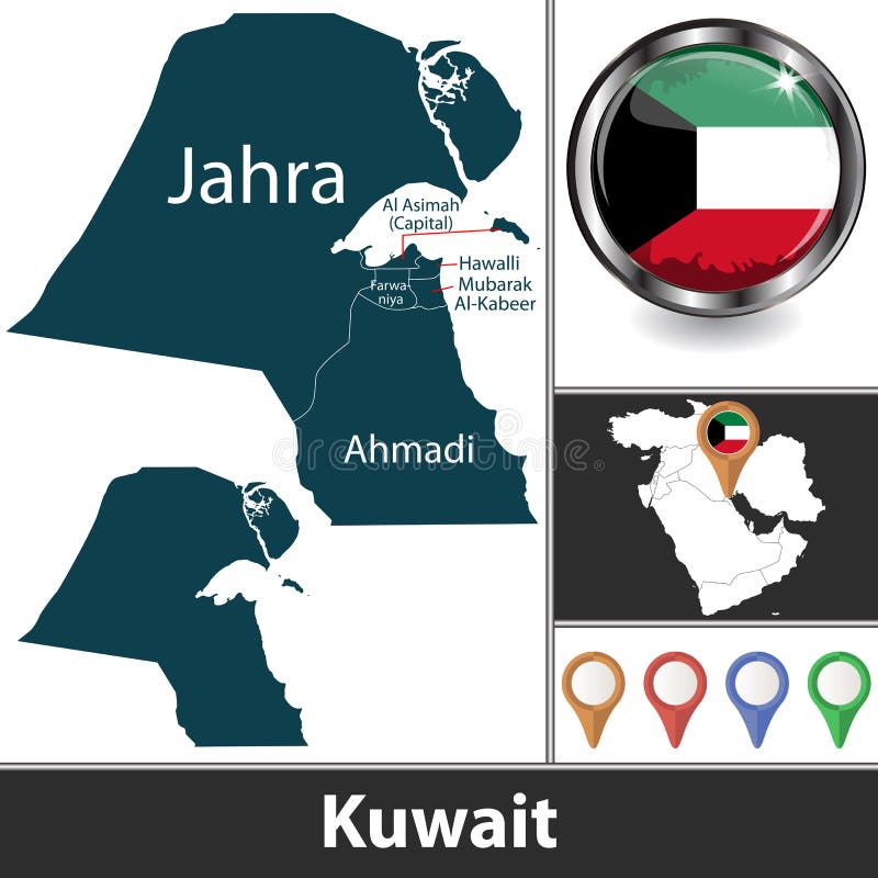 kuwait on asia map